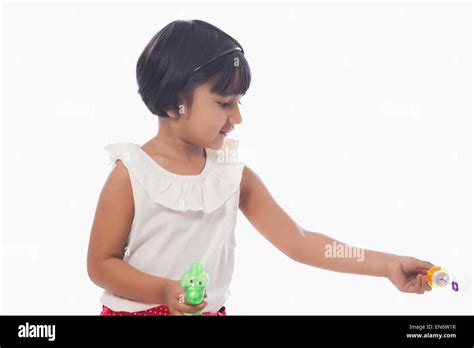 Girl Making Bubbles Bubble Wand Cut Out Stock Images And Pictures Alamy