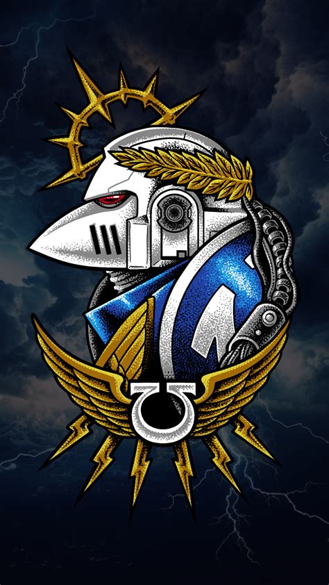 Ultramarines Emblem I Made With The Best Type Of Helmet Rwarhammer