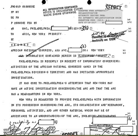 Heavily Redacted Fbi Files Document Bureaus Investigations Into The