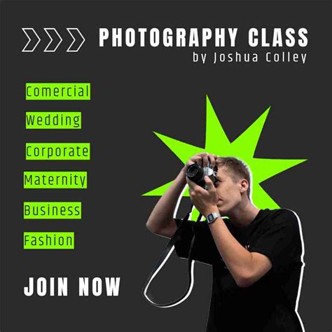 Photography Class Instagram Ad Design Templates