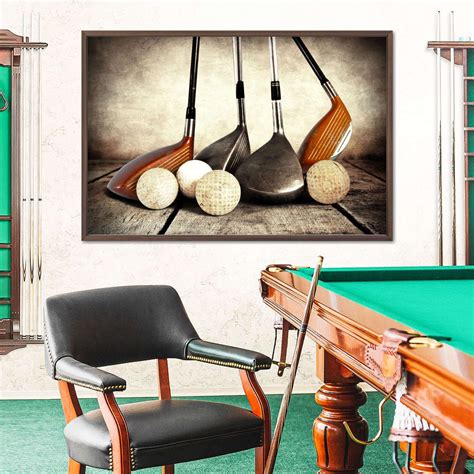 Golf Sets Wall Art Golf Room Golf Set Decor Styles