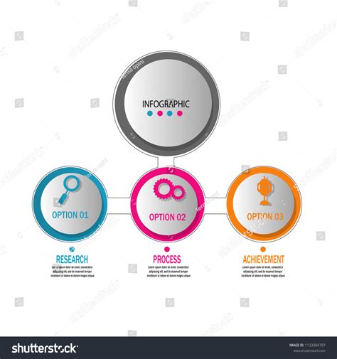 Simple Flowchart Infographic Data Template Diagram Stock Vector Royalty Free