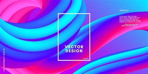 Premium Vector Colorful Futuristic Liquid Poster With Curved Shape