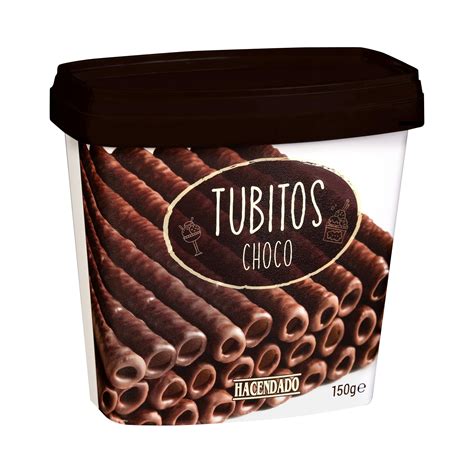 Tubitos Bañados Chocolate Negro Hacendado Ideal Para Postres Y Helados
