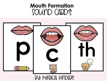 Mouth Formation Sound Cards By Magical Kinders Tpt