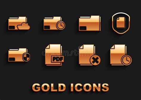 set pdf file document document protection concept with clock delete