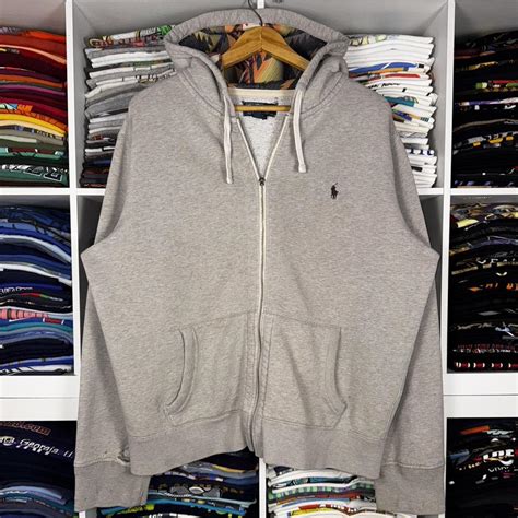 Vintage 90s Polo Ralph Lauren Full Zip Hoodie Depop