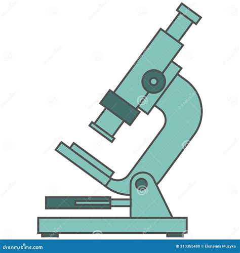 Laboratory Microscope Vector Icon Isolated On White Stock Vector Illustration Of Medical Flat