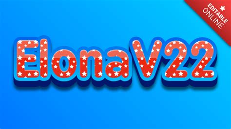 Elonav22 Stars 3d Text Effect Generator