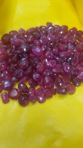 100 Red Ruby Glass Filled Size 6x4 7x5 8x6 Mm At Rs 300 Carat In Jaipur Id 2853637485497