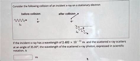 [get answer] consider the following collision of an incident x ray on a