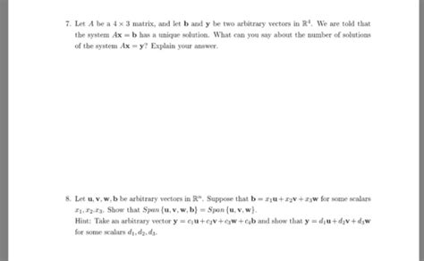 7 let a be a 4 x 3 matrix and let b and y be two homeworklib