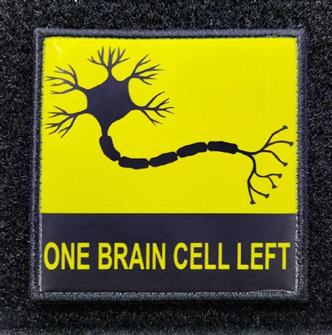 Neuron One Brain Cell Left Velcro Morale Patch Black