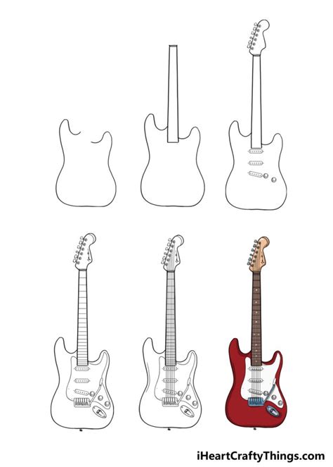 Electric Guitar Drawing Reference At Wilfred Mccarty Blog