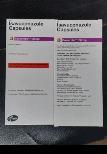 Cresemba 100mg Capsule At ₹ 17500 Box Isavuconazole Capsule In Mumbai Id 2854804530788