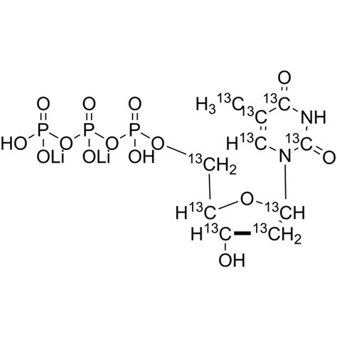 Deoxythymidine 5 Triphosphate 13c10 Dilithium Dttp 13c10 Dilithium