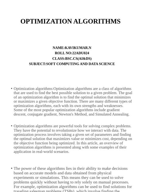 Optimization Algorithms Pdf Mathematical Optimization Computational Science