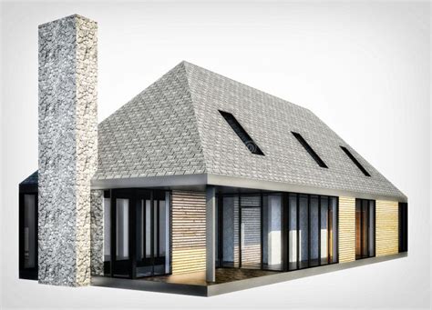 3d Render Small Modern House Stock Illustration Illustration Of