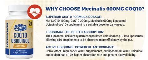 Mecinalis Liposomal Coq10 Ubiquinol 600mg Softgelssuperior