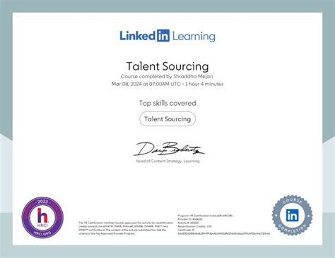 shraddha m on linkedin certificate of completion