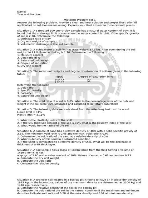 Problem Set 1 Pdf Density Nature
