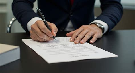 Signing A Legal Document Stock Illustration Illustration Of Official