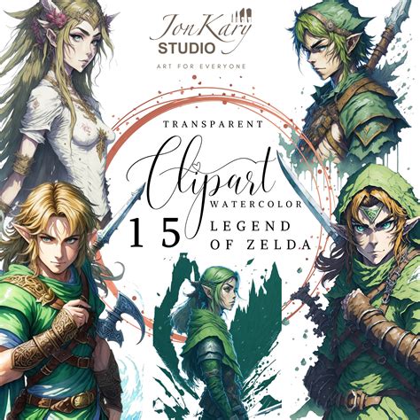 Zelda Link Stencils