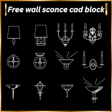Free Wall Light Cad Block Download Dwg Zappixel