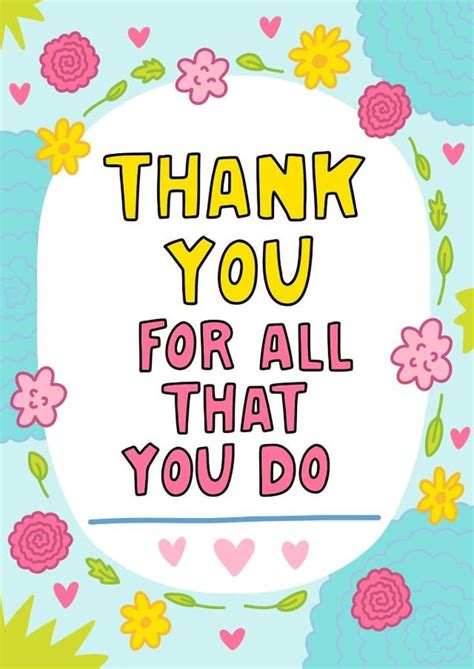 Thank You For All That You Do Thank You Card Thortful