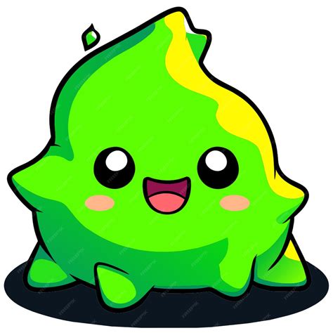 Character Illustration Monster Slime Consistent Outline Simple Nuanced