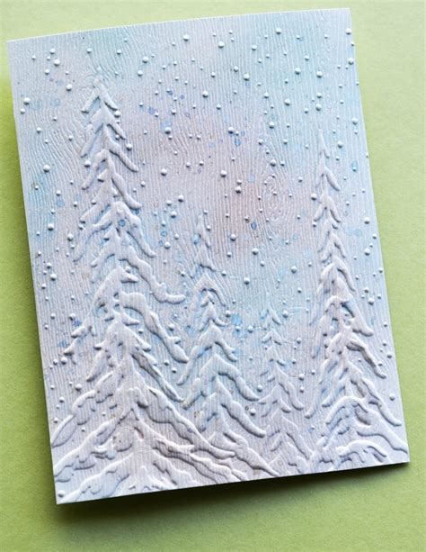 Memory Box Frosted Trees 3d Embossing Folder Papercraft Maniac