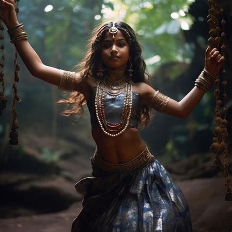 Premium Ai Image Indian Girl Dancing National Dance