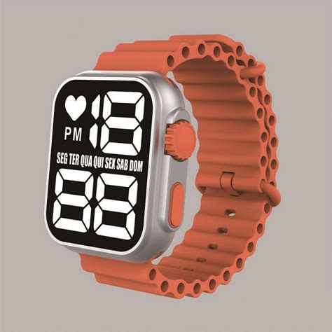Relógio Led Digital De Pulso Esportivo Feminino À Prova Dágua
