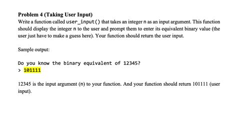 answered write a function called user input … bartleby