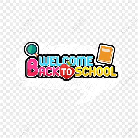 手繪繽紛開學back To School卡通字復學教育教學手繪psd圖案素材免費下載，可愛卡通圖片，尺寸2500 × 2500px Lovepik