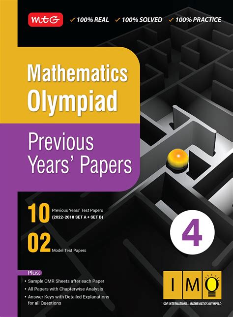 Buy Mtg Mathematics Imo Olympiad Previous Years Papers With Mock Test Papers Class 4 Sample