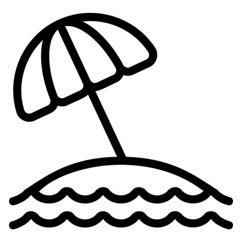 Beach Line Icon 34607526 Vector Art At Vecteezy