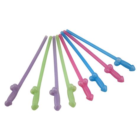 Neon Glowing Penis Straws
