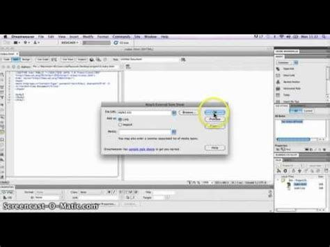Creating An Index Html And External Stylesheet In DW YouTube