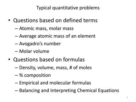 Ppt Practice Problems Quantitative Aspects Powerpoint Presentation