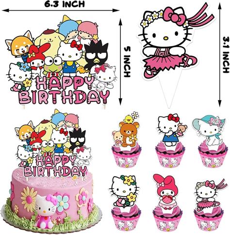 Hello Kitty Cake Toppers Birthdays Hello Kitty Birthday Party Supplies