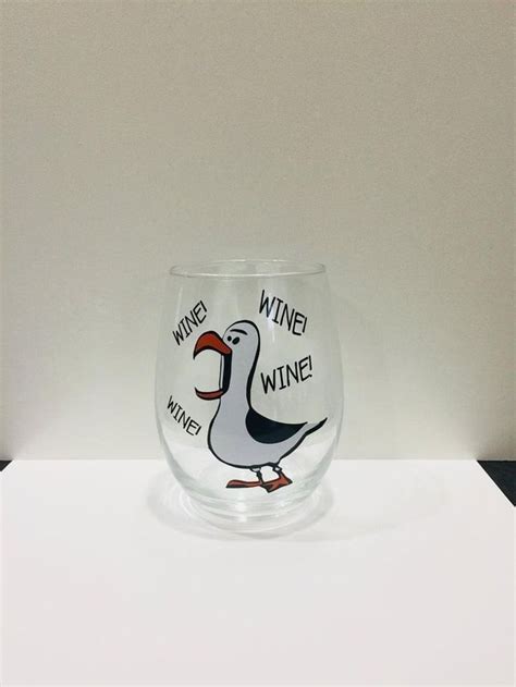 Finding Nemo Glass Funny Wine Glass Wine Glass Crafts Diy Wine Glasses