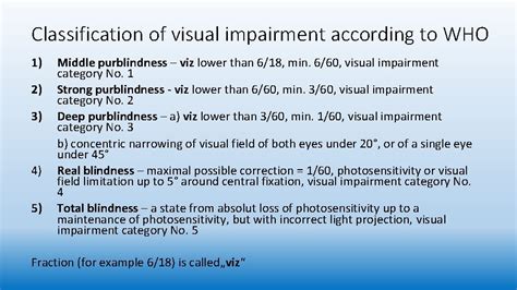 Visual Impairment Visual Impairment Eyesight The Most Important