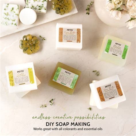 Pifito Melt And Pour Soap Base Sampler 7 Lbs Hemp Seed Oil Clear Aloe Vera Goats Milk