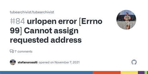 urlopen error [errno 99] cannot assign requested address · issue 84