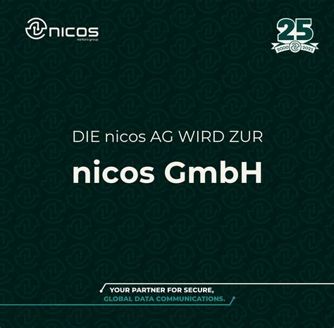 Nicos Ag Becomes Nicos Gmbh Nicos Gmbh Secure Global Data Communications