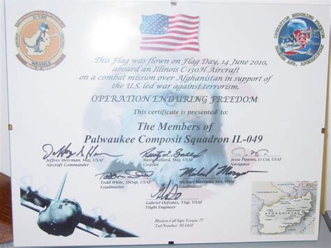 Flag Flown Certificate Template Best Templates Resources