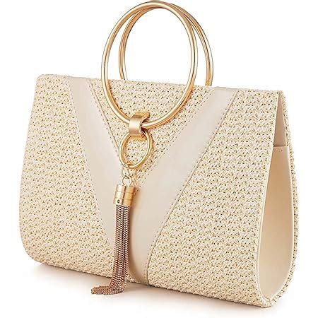Miss Lulu Elegante Kettentasche Damen Tasche Clutch Bag Handtasche Hochzeit Abendtasche