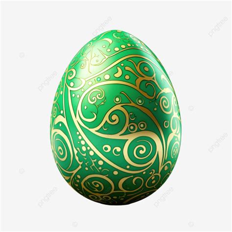Green And Yellow Dot And Curve Line Drawing On Easter Egg Png Egg