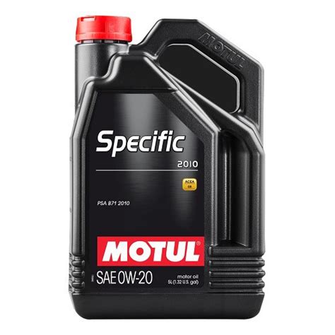 Motul Specific Psa B71 2010 0w20 Acea C5 Engine Oil 100 Synthetic 5 Liters